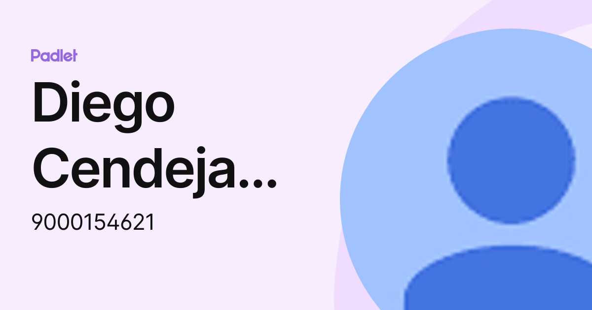 Diego Cendejas Negrete (9000154621) profile | Padlet