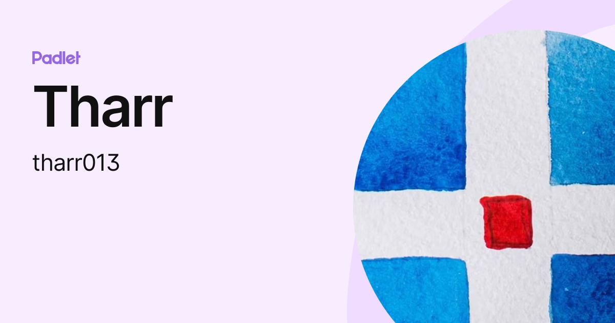 Tharr (tharr013) profile | Padlet