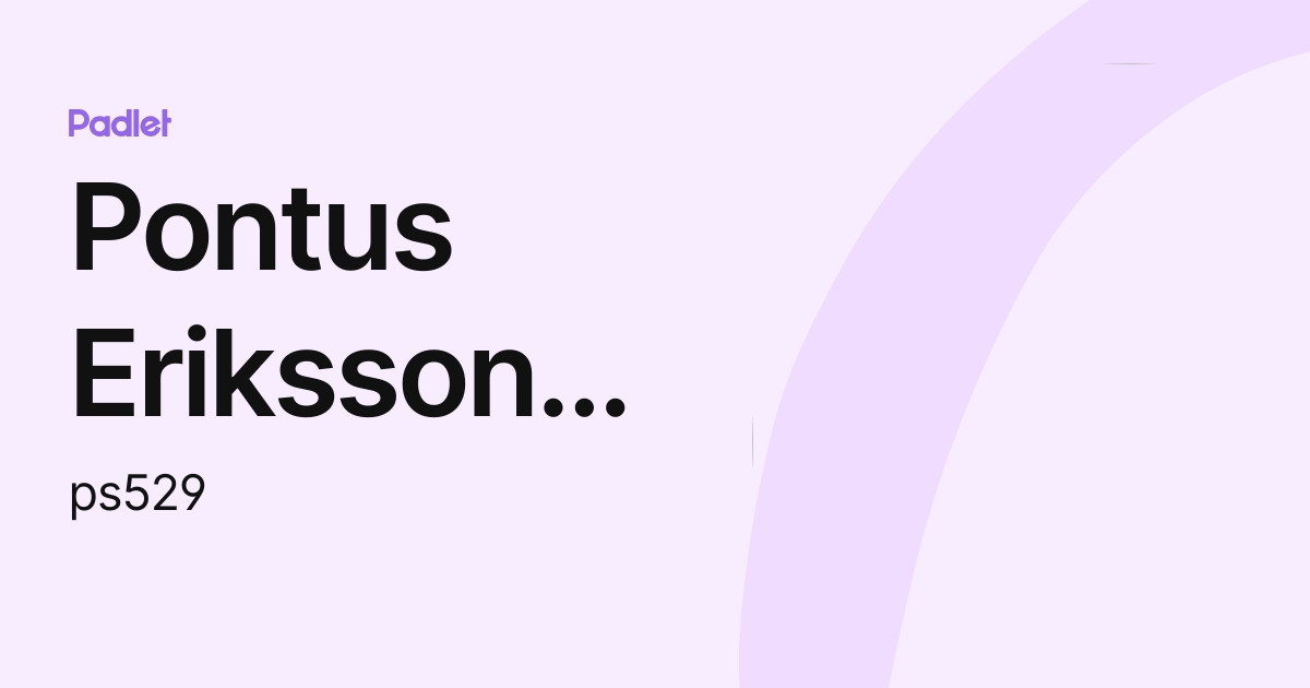 Pontus Eriksson Almåsgymnasiet (ps529) profile | Padlet