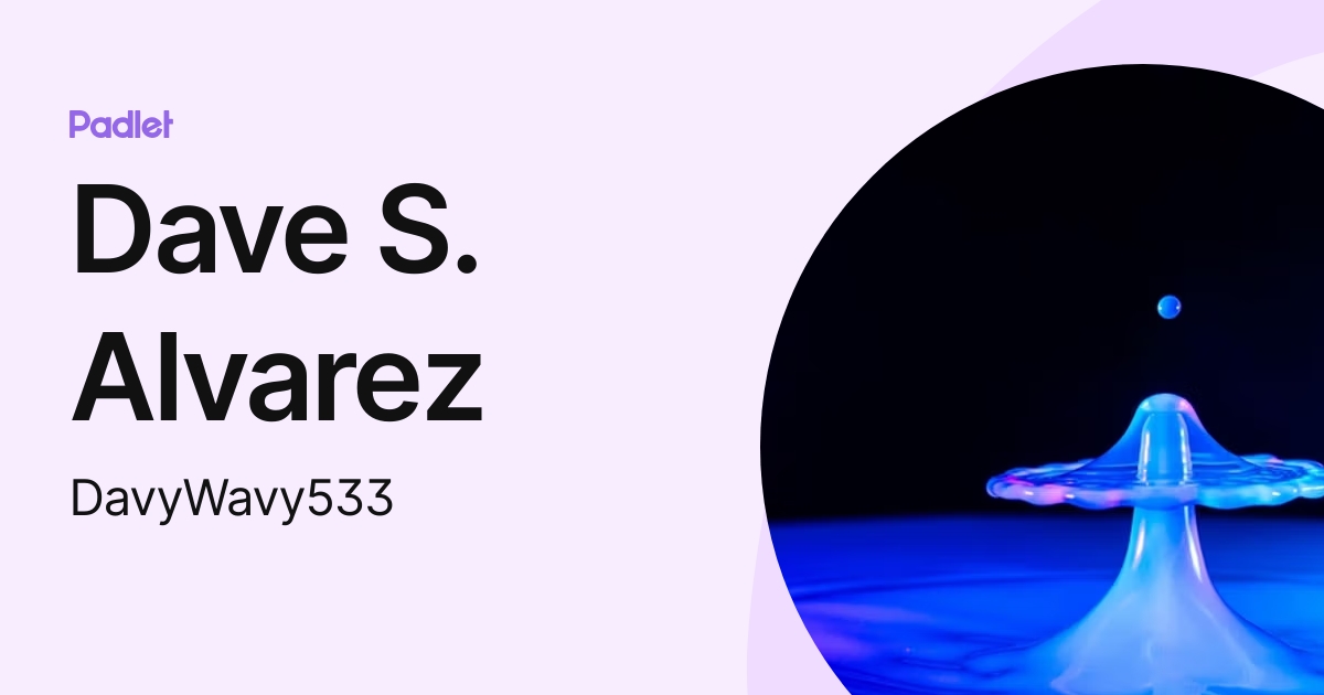 Dave S. Alvarez (DavyWavy533) profile | Padlet