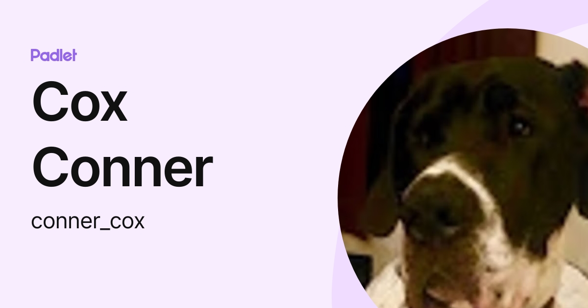 Cox Conner (conner_cox) profile | Padlet