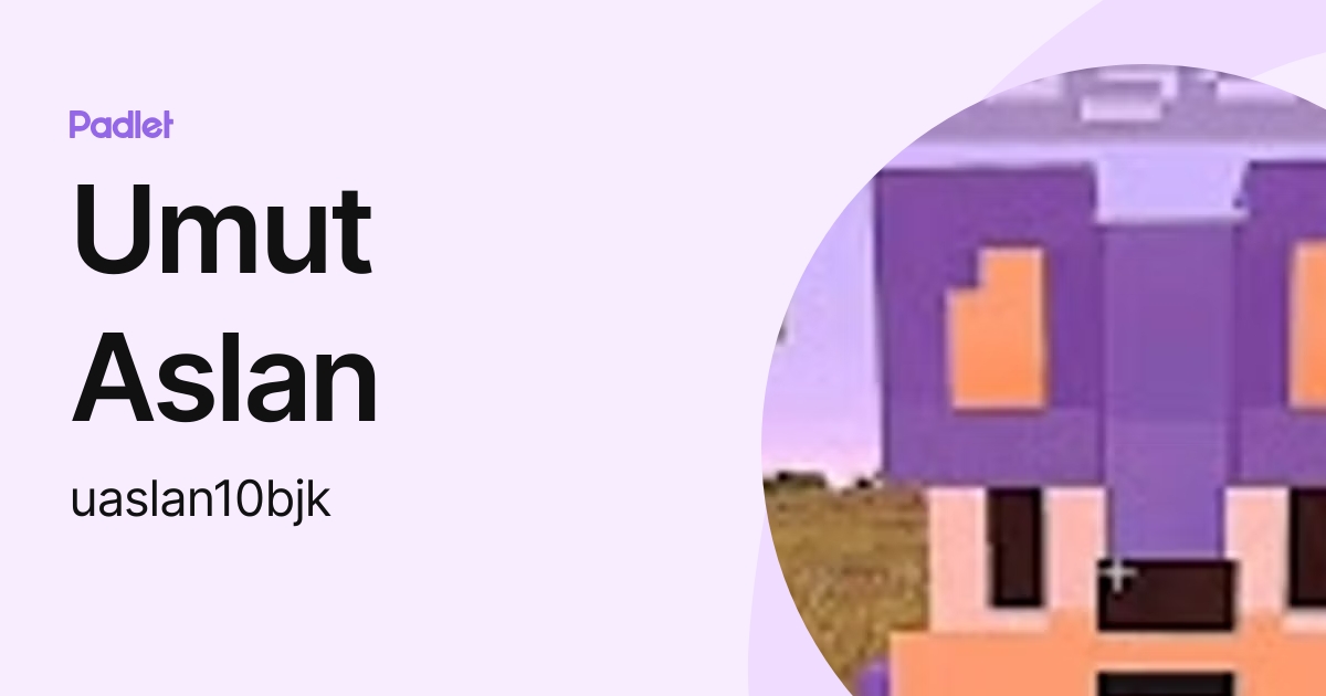 Umut Aslan (uaslan10bjk) profile | Padlet