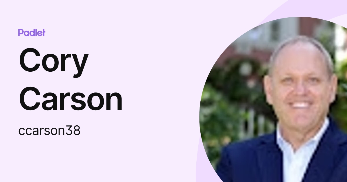 Cory Carson (ccarson38) profile | Padlet