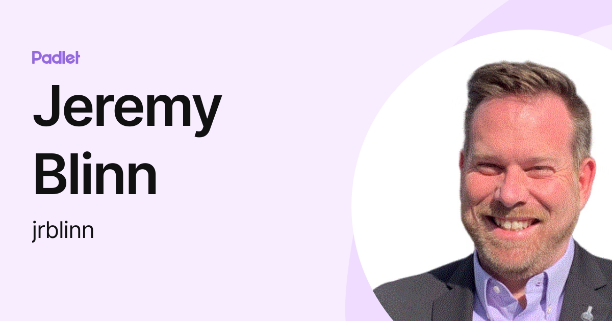 Jeremy Blinn (jrblinn) profile | Padlet