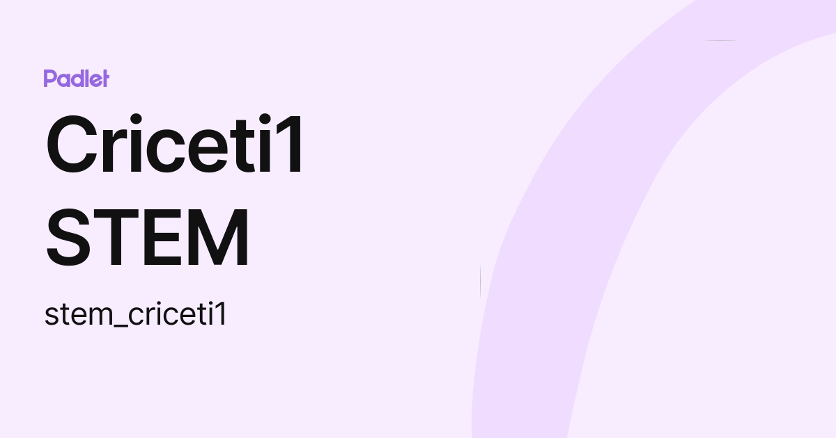 Criceti1 STEM (stem_criceti1) profile | Padlet