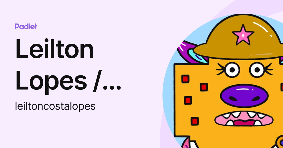 Leilton Lopes / Ruthilene Aragão (leiltoncostalopes) profile | Padlet