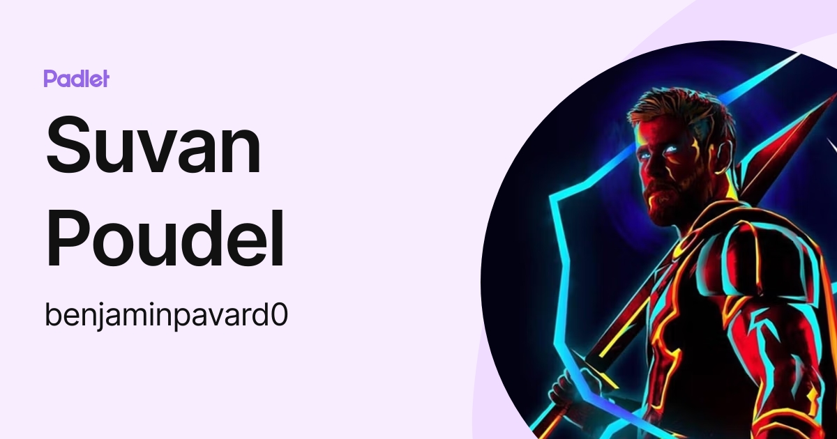 Suvan Poudel (benjaminpavard0) profile | Padlet