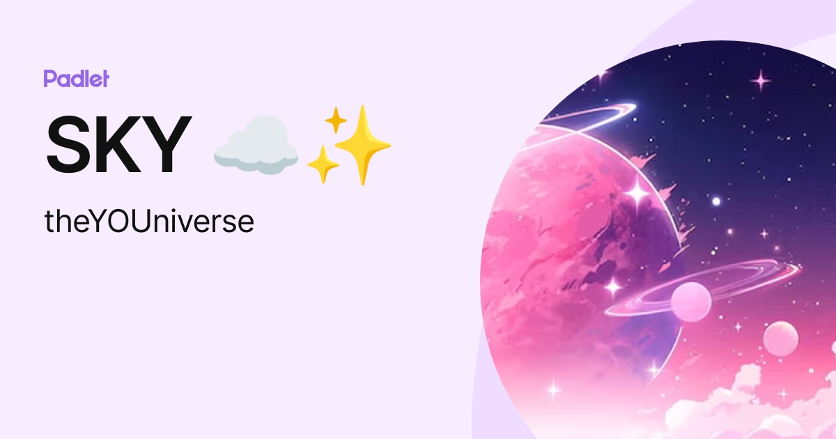 SKY ☁️ (theYOUniverse) profile | Padlet