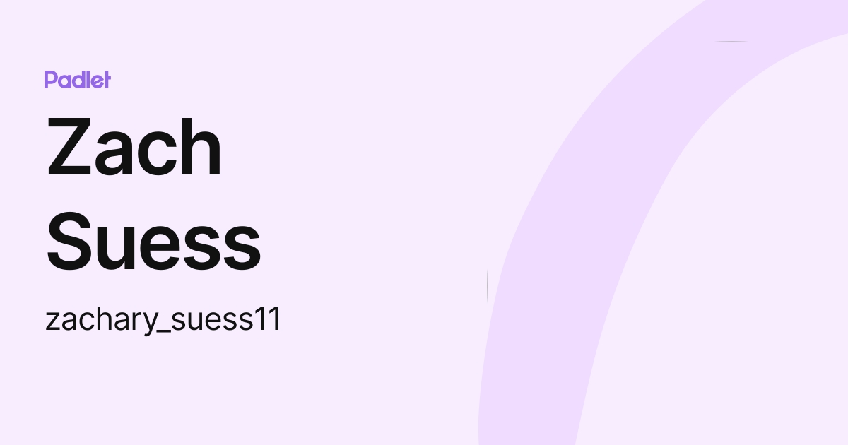 Zach Suess (zachary_suess11) profile | Padlet