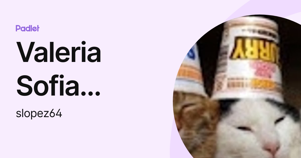 Valeria Sofia Lopez Fernandez (slopez64) profile | Padlet