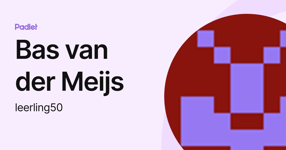 Bas van der Meijs (leerling50) profile | Padlet