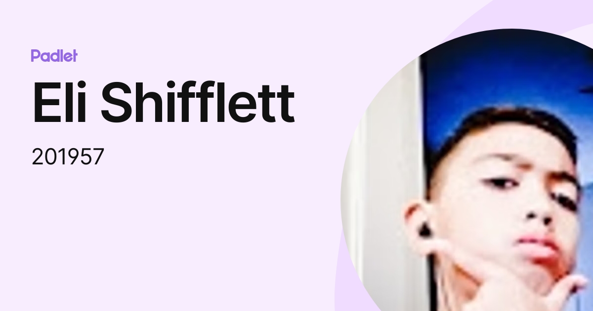Eli Shifflett (201957) profile | Padlet