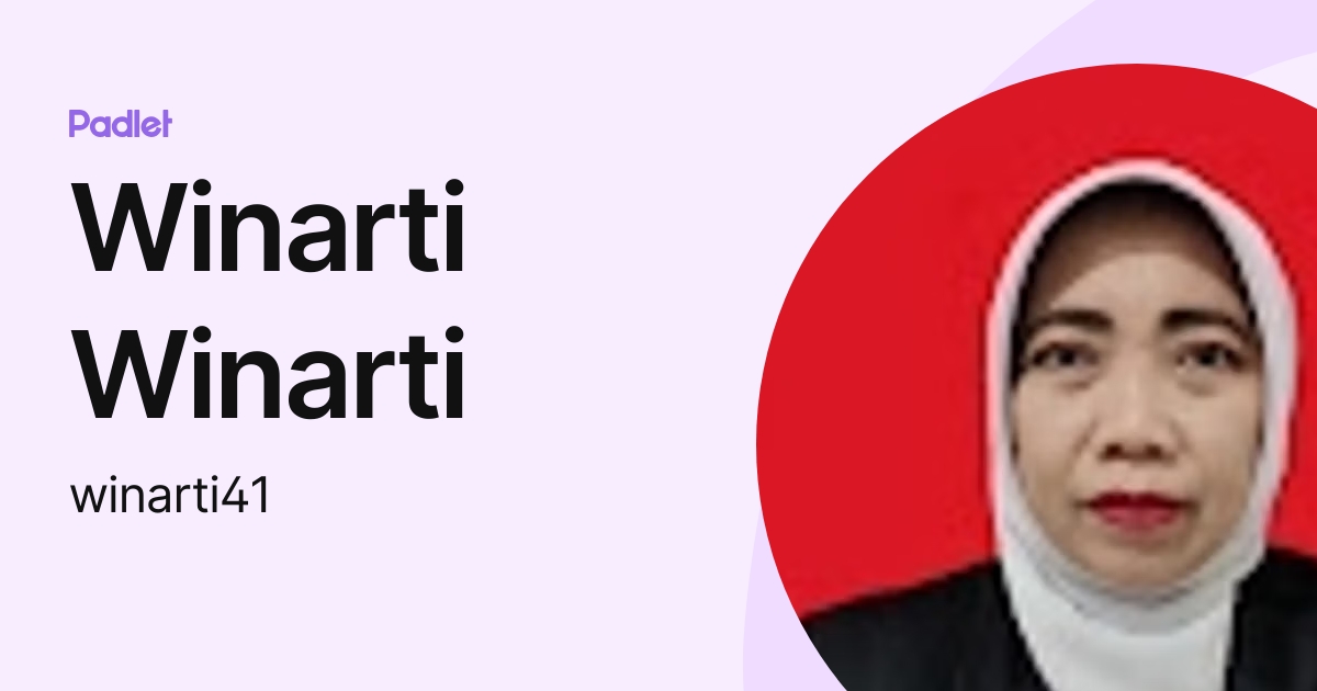 Winarti Winarti (winarti41) profile | Padlet
