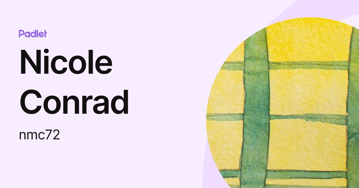 Nicole Conrad (nmc72) profile | Padlet