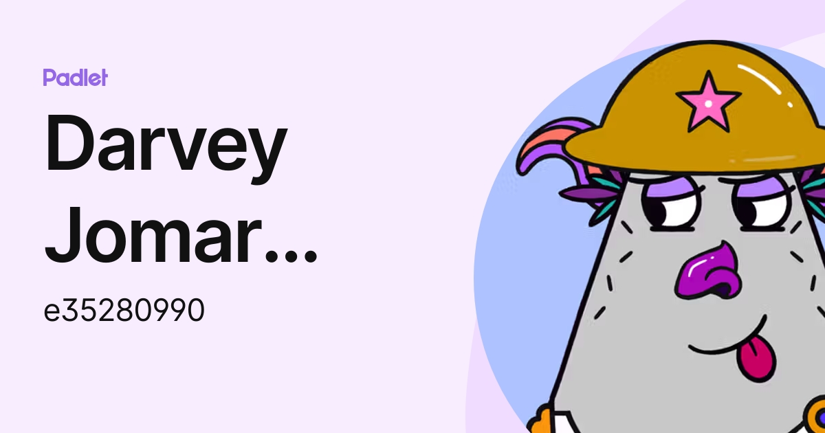 Darvey Jomar Morales Santana (e35280990) profile | Padlet