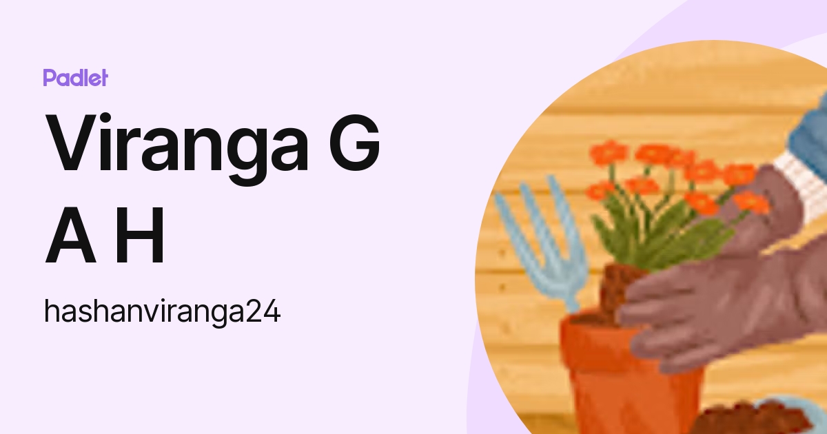 Viranga G A H (hashanviranga24) profile | Padlet