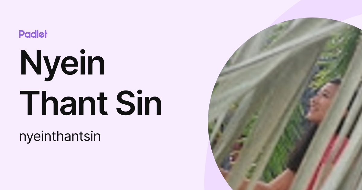 Nyein Thant Sin (nyeinthantsin) profile | Padlet