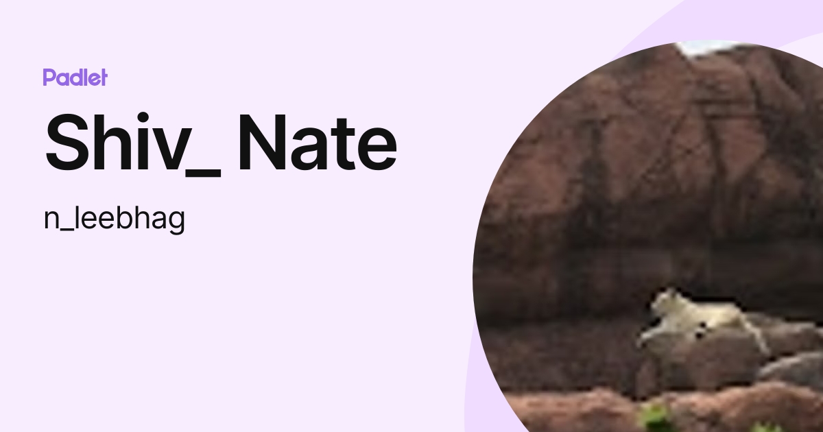 Shiv_ Nate (n_leebhag) profile | Padlet