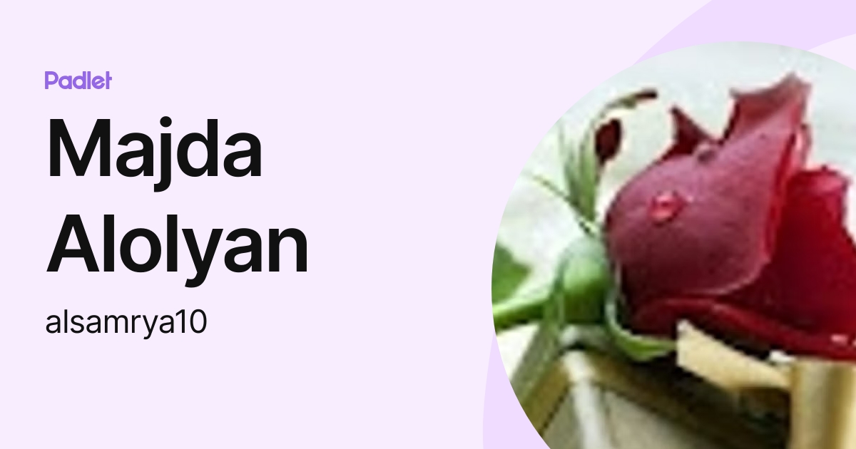 Majda Alolyan (alsamrya10) profile | Padlet