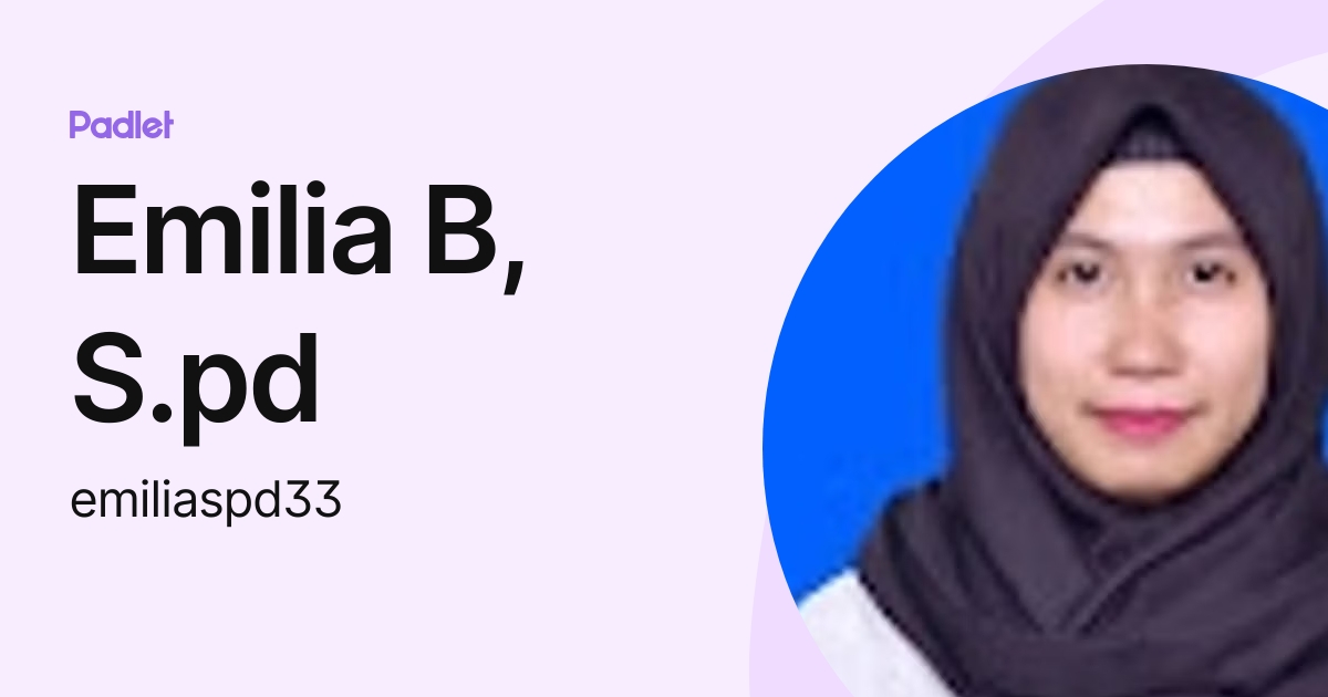 Emilia B, S.pd (emiliaspd33) profile | Padlet