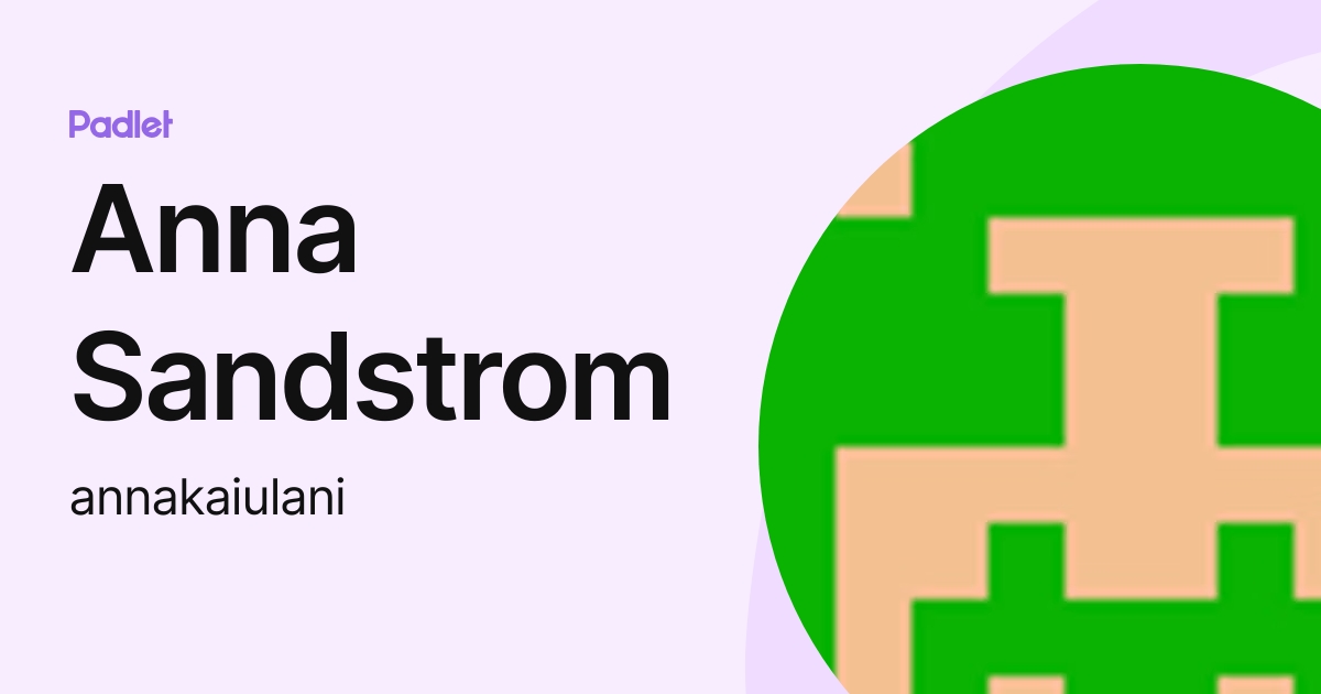 Anna Sandstrom (annakaiulani) profile | Padlet
