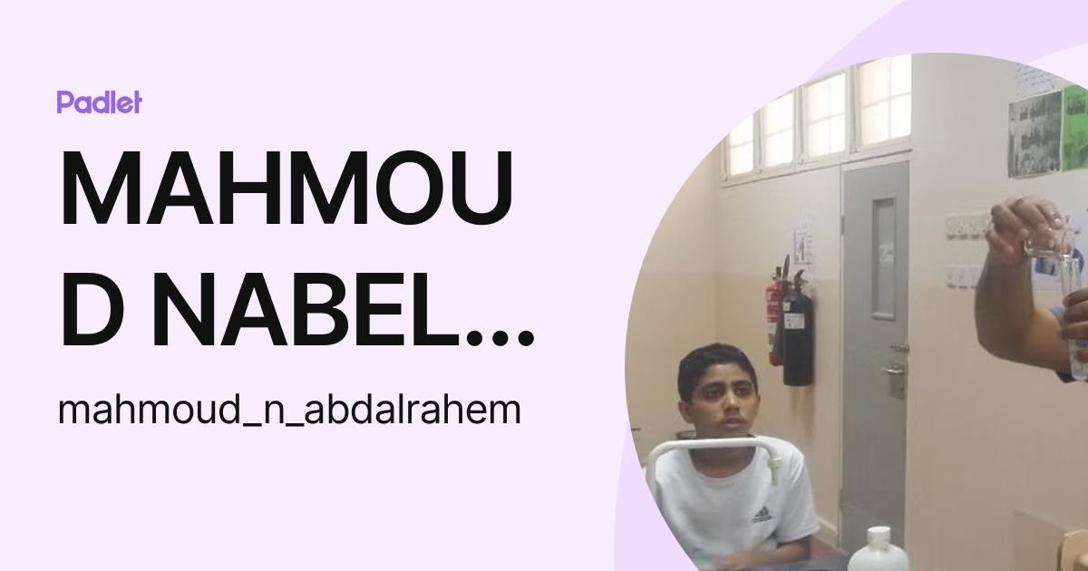 MAHMOUD NABEL ABDELSALAM ABDALRAHEM (mahmoud_n_abdalrahem) profile | Padlet