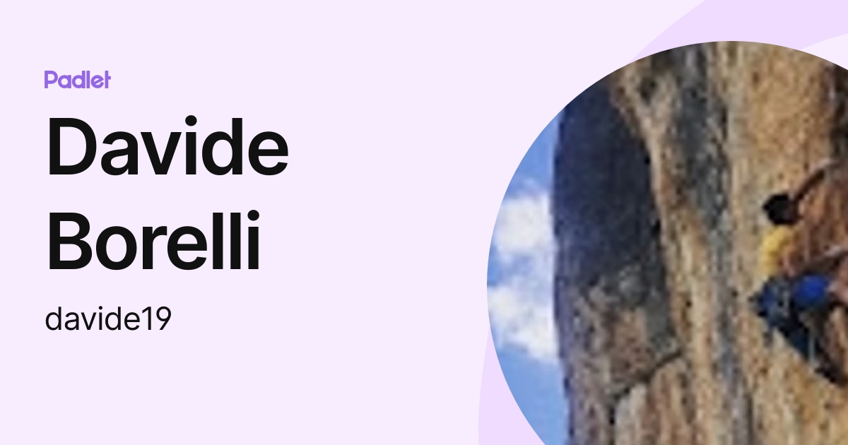 Davide Borelli (davide19) profile | Padlet