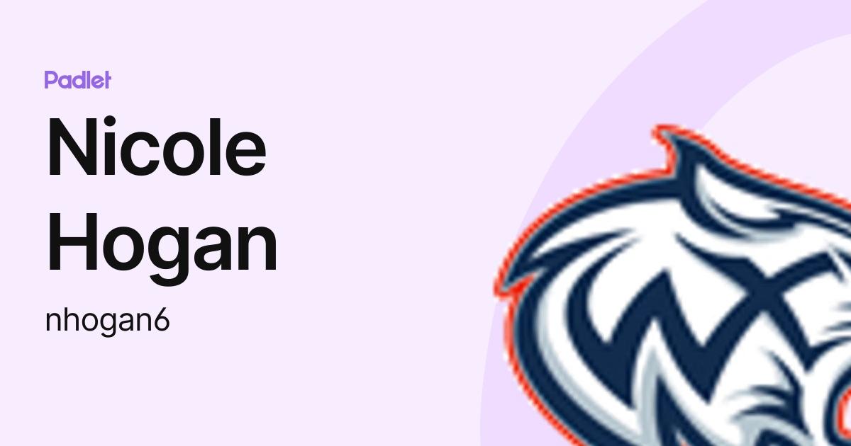Nicole Hogan (nhogan6) profile | Padlet