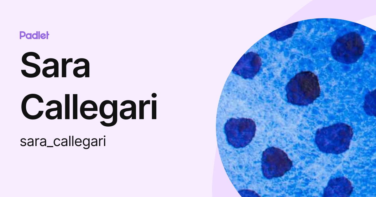 Sara Callegari (sara_callegari) profile | Padlet