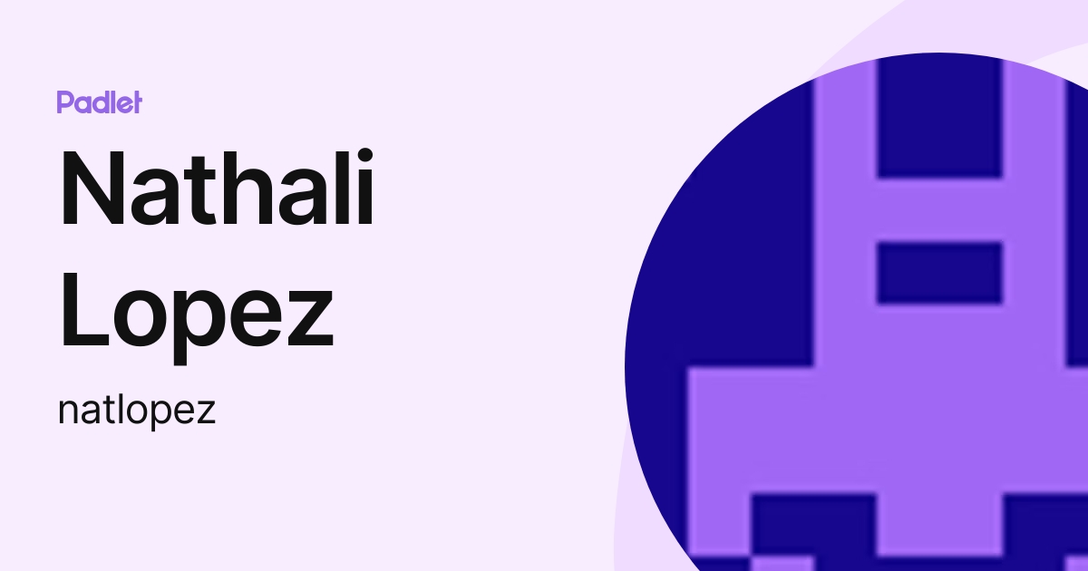 Nathali Lopez (natlopez) profile | Padlet