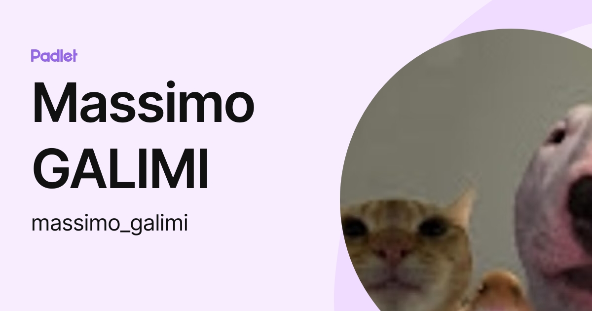Massimo GALIMI (massimo_galimi) profile | Padlet