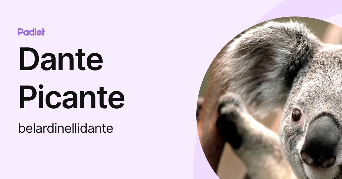 Dante Picante (belardinellidante) profile | Padlet