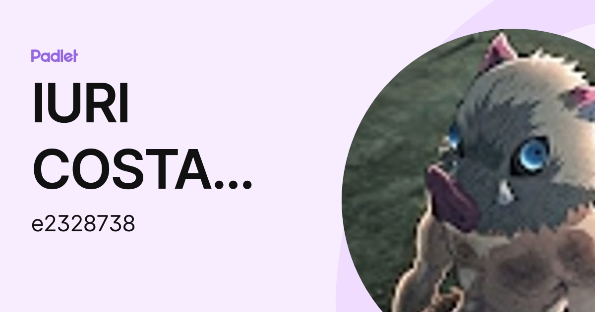 IURI COSTA SILVA (e2328738) profile | Padlet