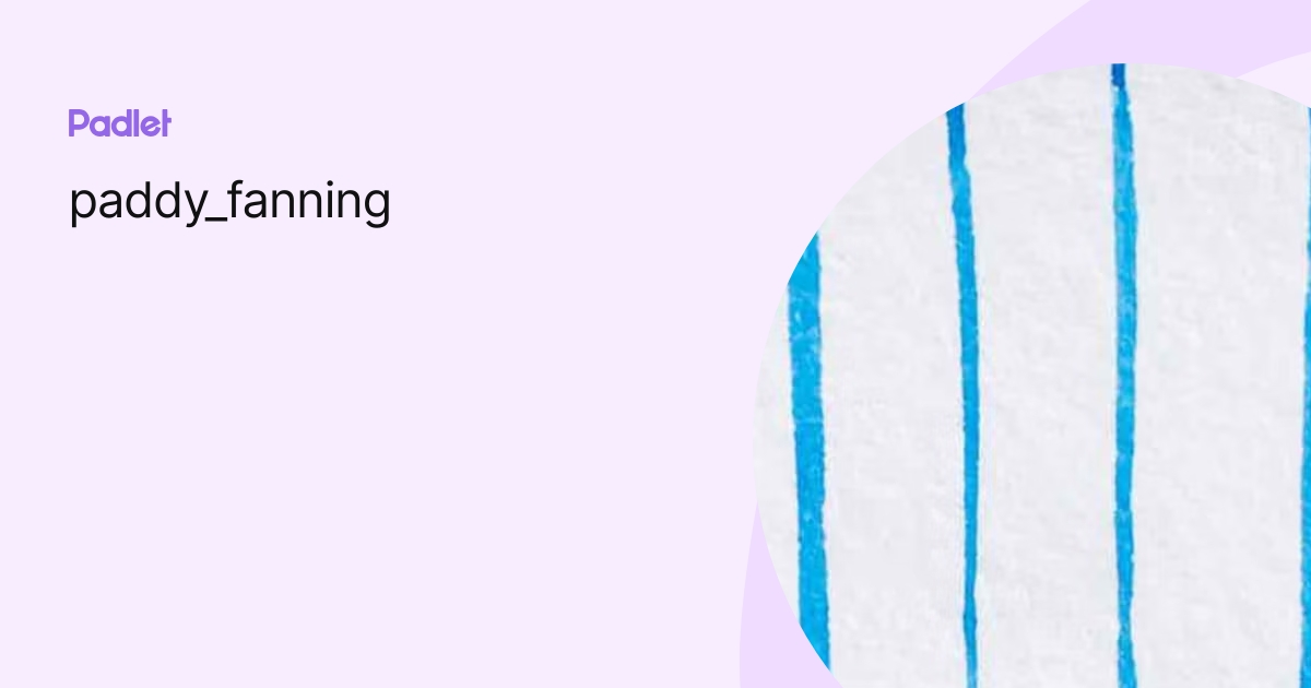 paddy_fanning profile | Padlet