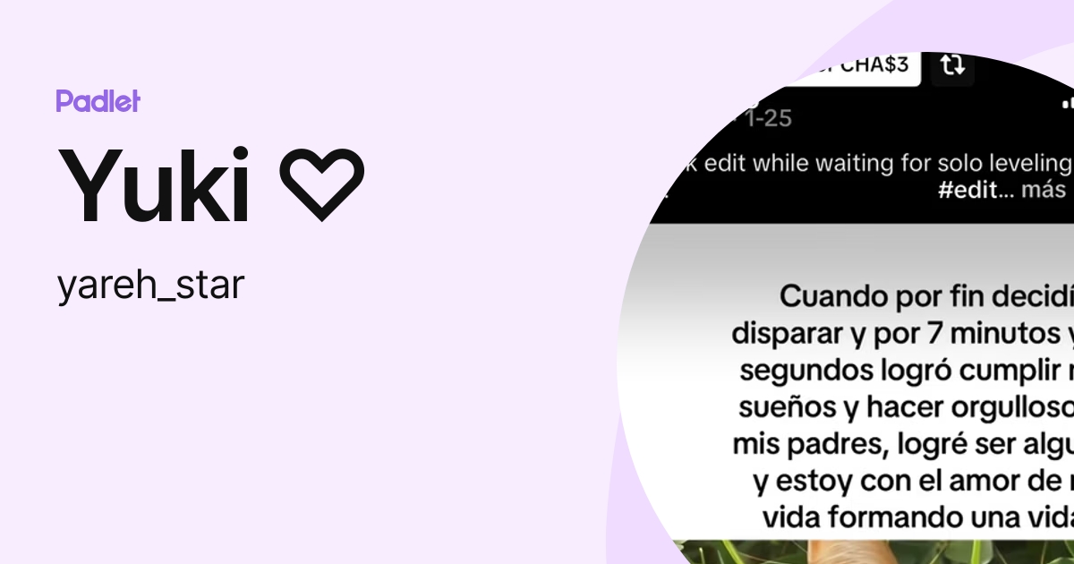 Yuki ♡ (yareh_star) profile | Padlet