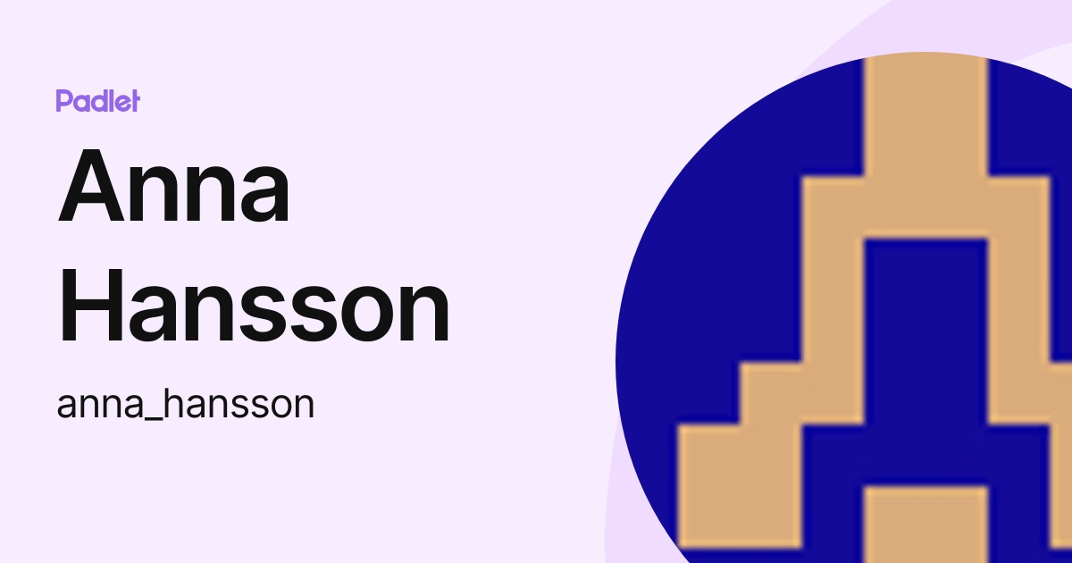 Anna Hansson (anna_hansson) profile | Padlet