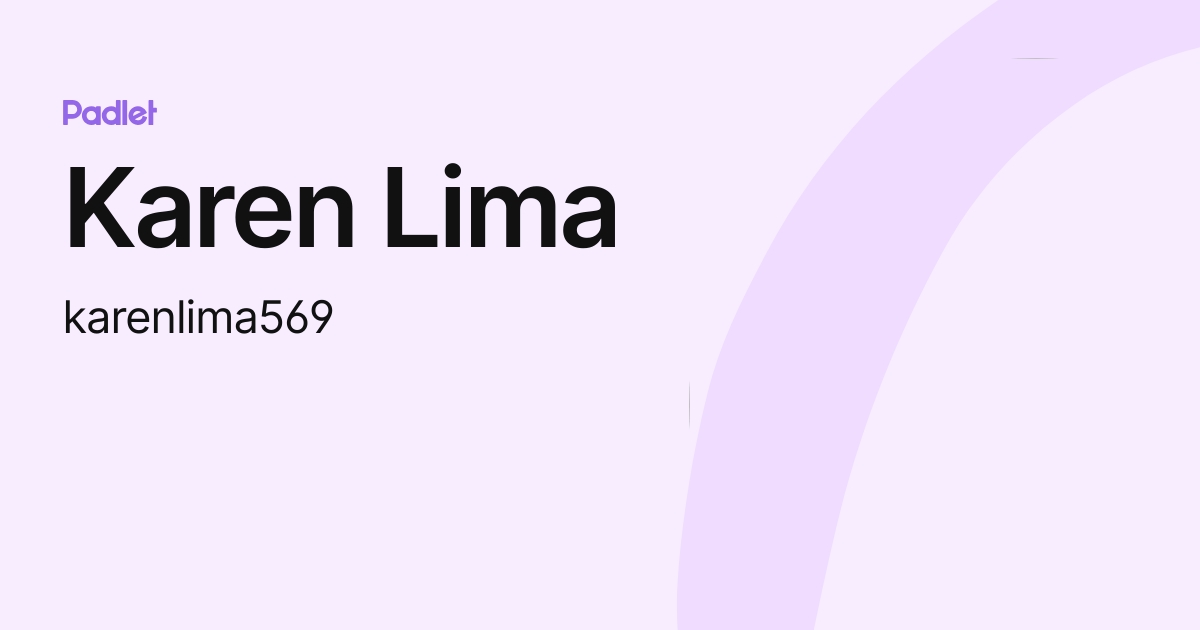 Karen Lima (karenlima569) profile | Padlet