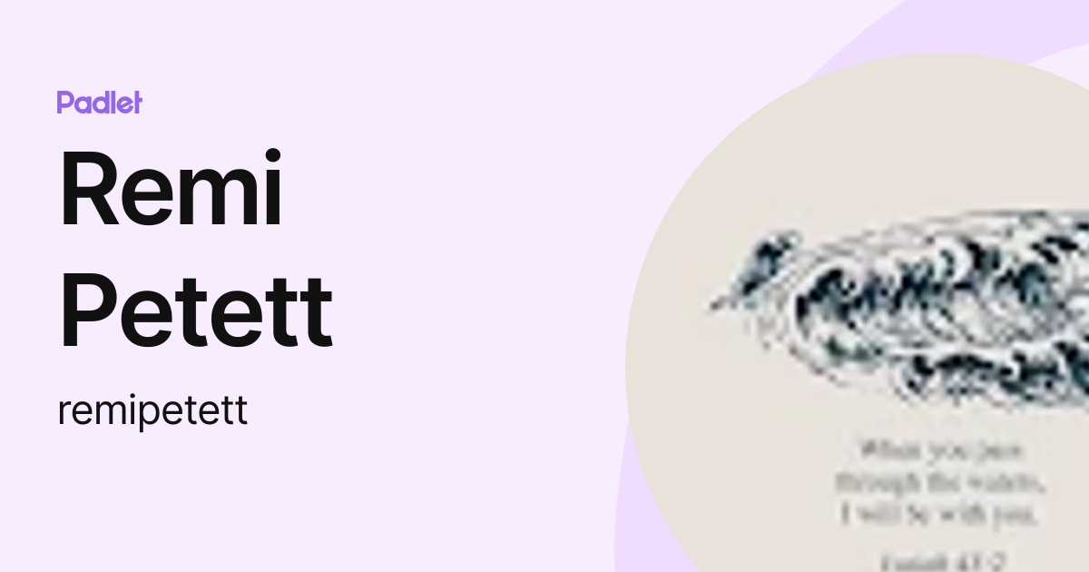 Remi Petett (remipetett) profile | Padlet