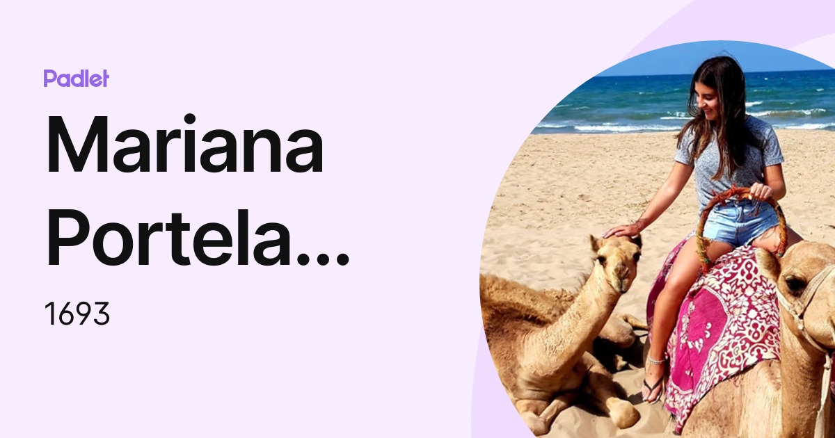 Mariana Portela Vaz (8A) (1693) profile | Padlet