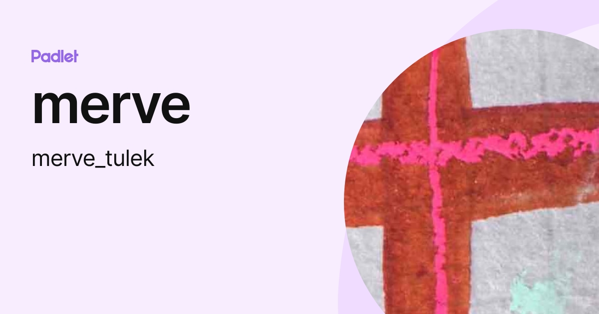 merve (merve_tulek) profile | Padlet