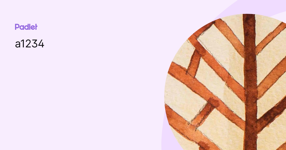 a1234 profile | Padlet