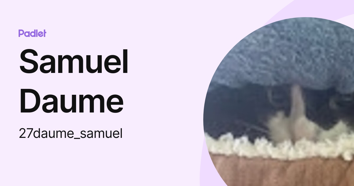 Samuel Daume (27daume_samuel) profile | Padlet