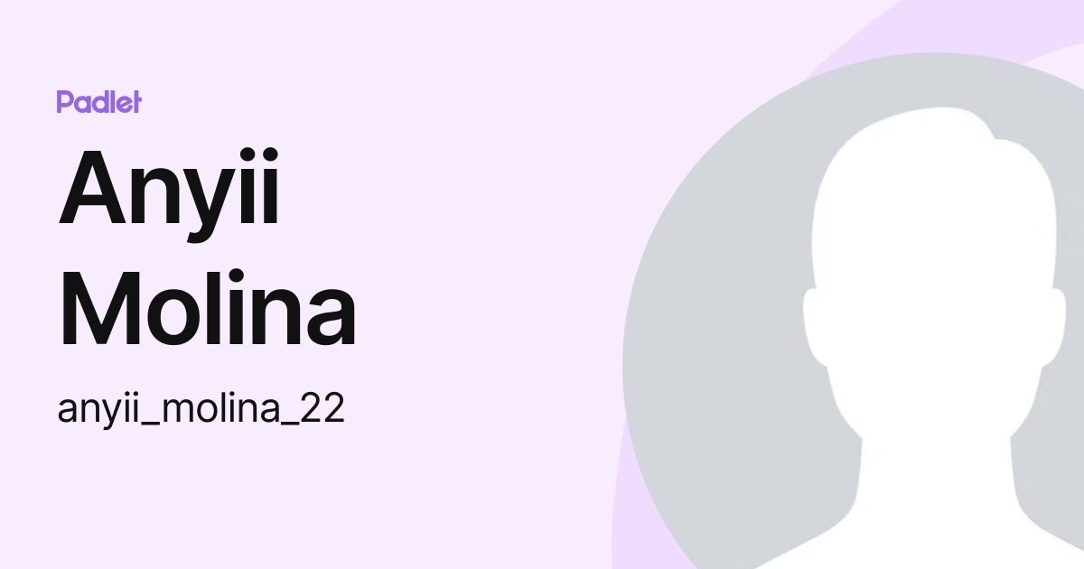 Anyii Molina (anyii_molina_22) profile | Padlet