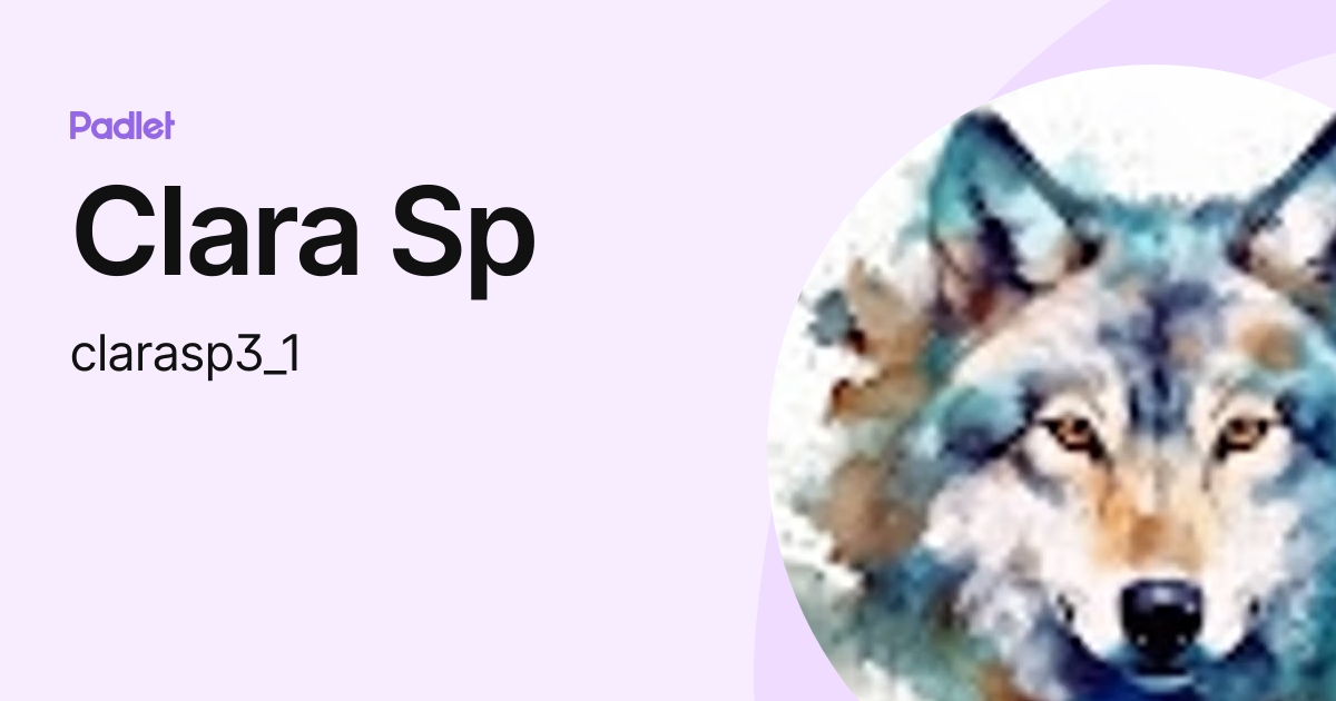 Clara Sp (clarasp3_1) profile | Padlet