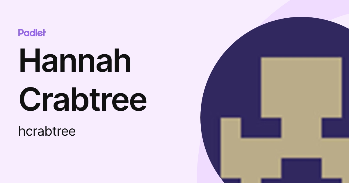 Hannah Crabtree (hcrabtree) profile | Padlet