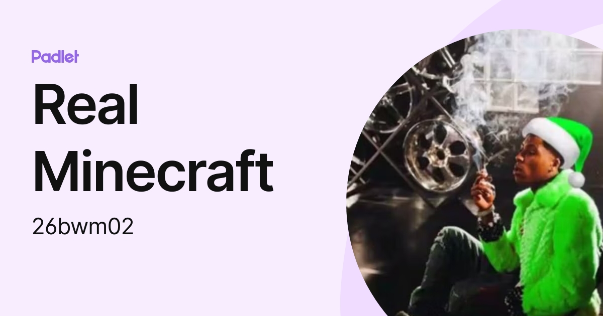 Real Minecraft (26bwm02) profile | Padlet