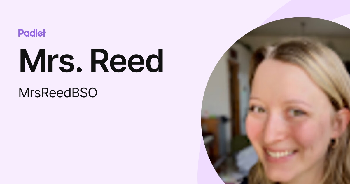 Regina Reed (rreed115) profile | Padlet
