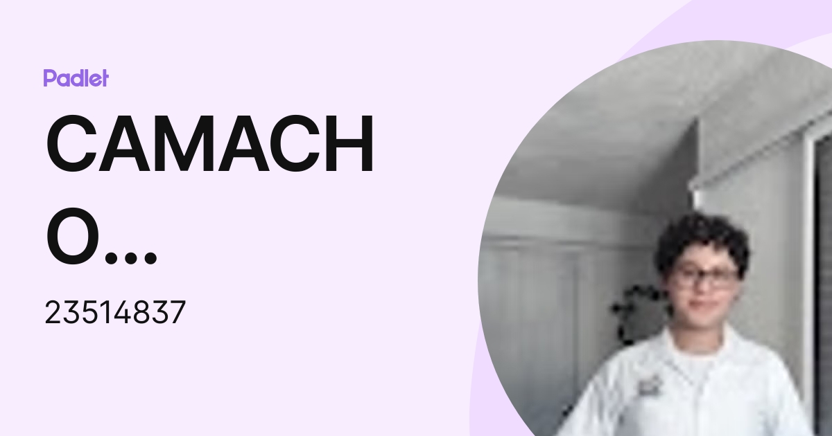 CAMACHO CASTORENA CARLOS NOEILYN (23514837) profile | Padlet