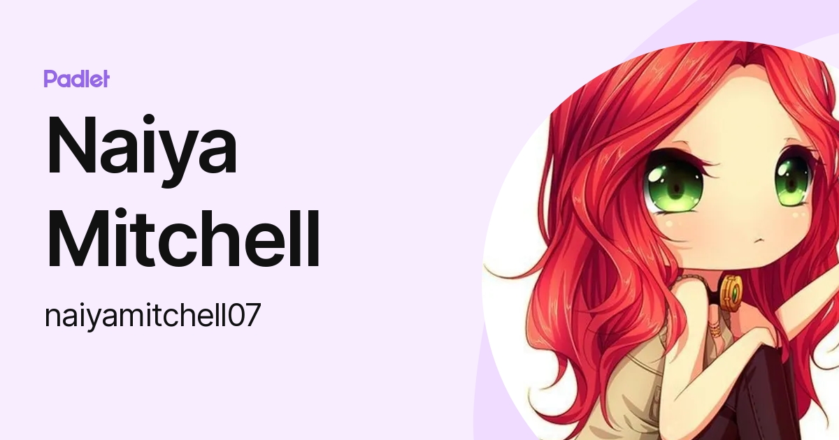 Naiya Mitchell (naiyamitchell07) profile | Padlet