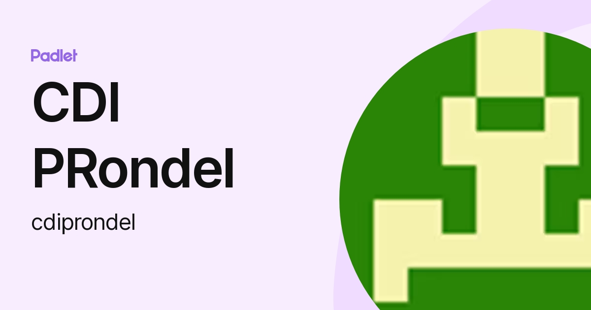 Profil de CDI PRondel (cdiprondel) | Padlet